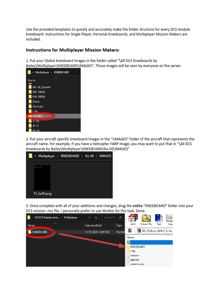 DCS Kneeboard Folder Setup Guide | PDF