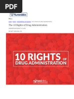 The 10 Rights of Medications Administration | PDF