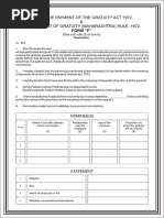 Form F Nomination-Gratuity | PDF