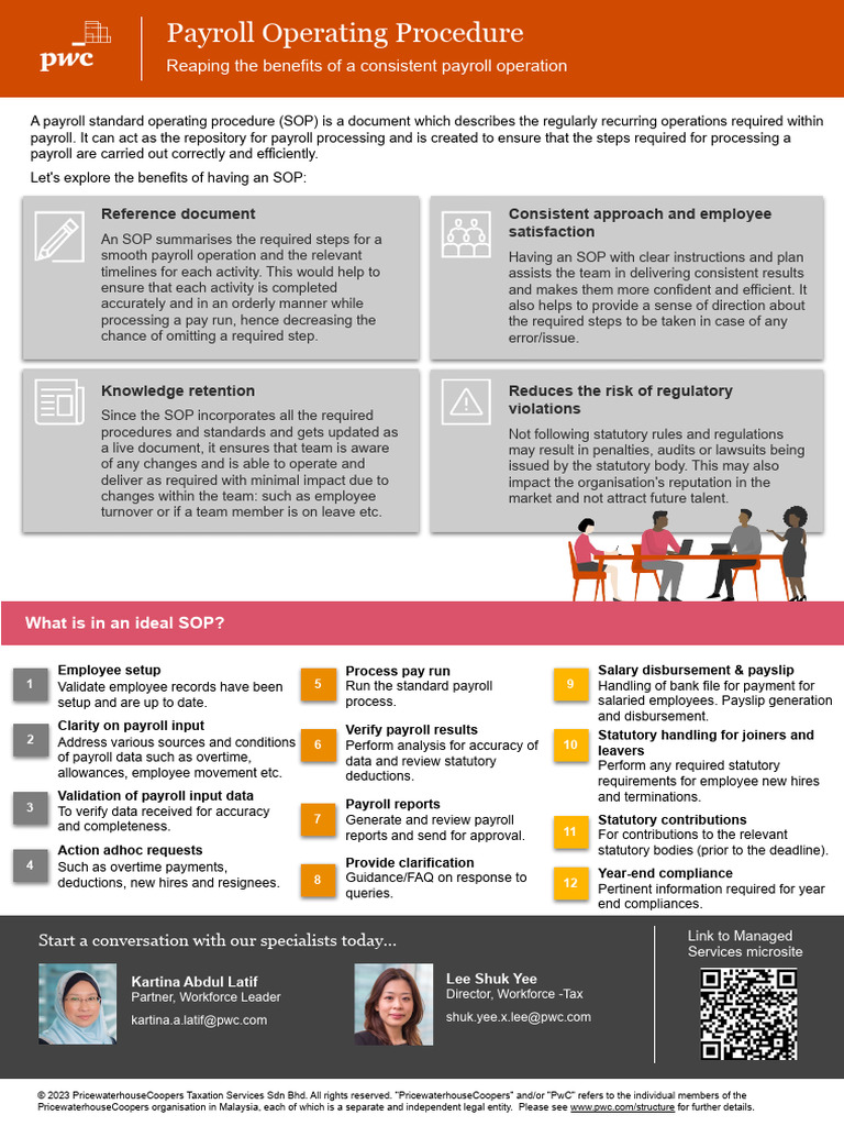 Payroll Standard Operating Procedure | PDF | Payroll | Employment