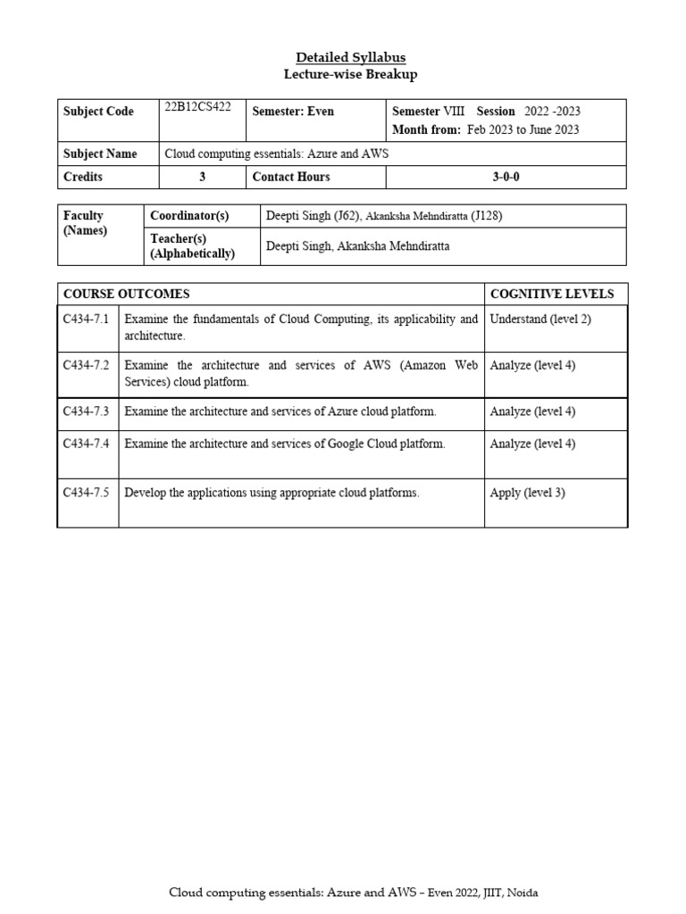 Cloud Computing Essentials: Azure & AWS | PDF | Cloud Computing | Amazon Web Services