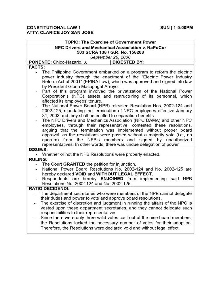 NPC Resolutions Void: Government Power | PDF