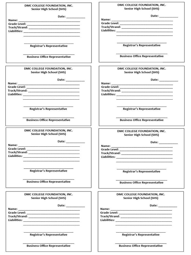 Clearance Slip | Download Free PDF | Secondary Education | Childhood
