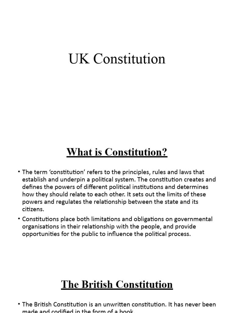 UK Constitution | PDF | Constitution | Act Of Parliament