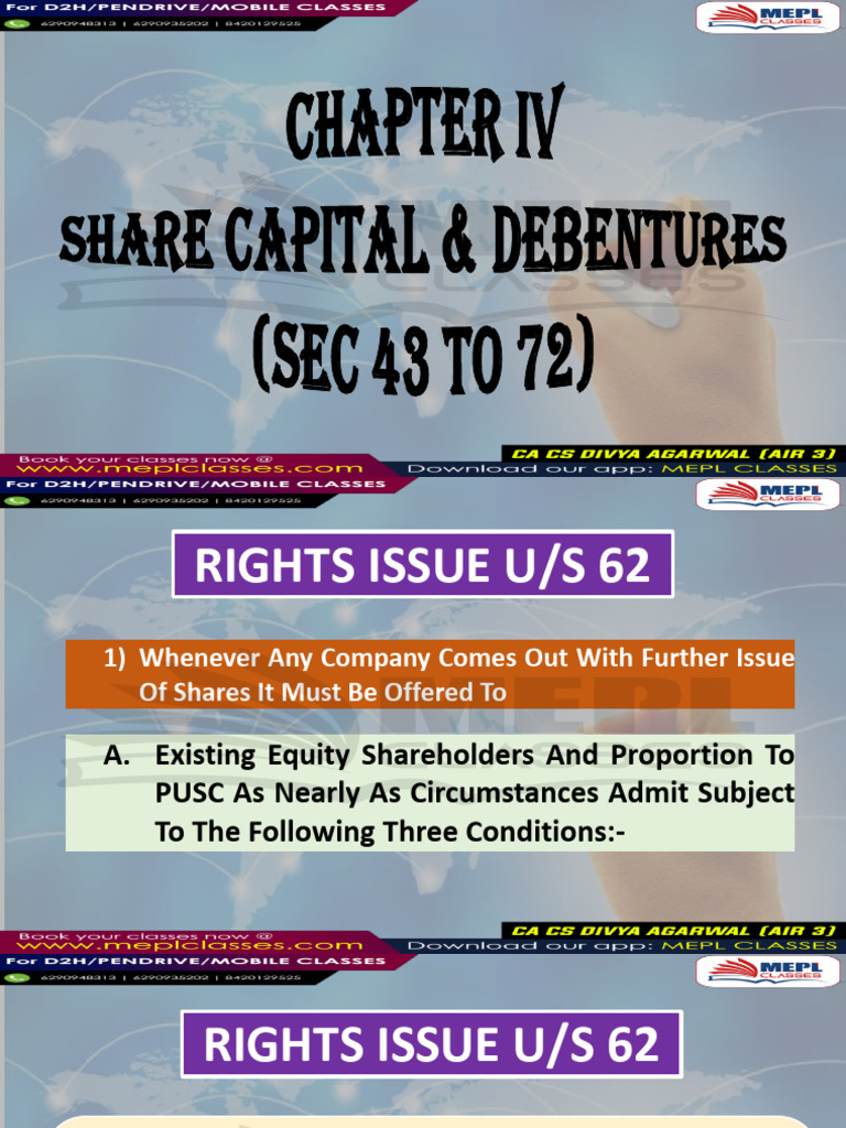 Chapter 4 Share Capital | PDF | Stocks | Share Repurchase