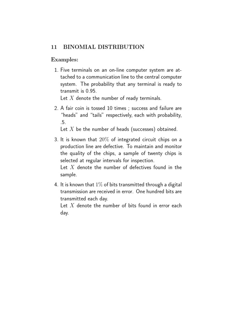 11 Binomial Distribution | PDF | Probability | Probability And Statistics