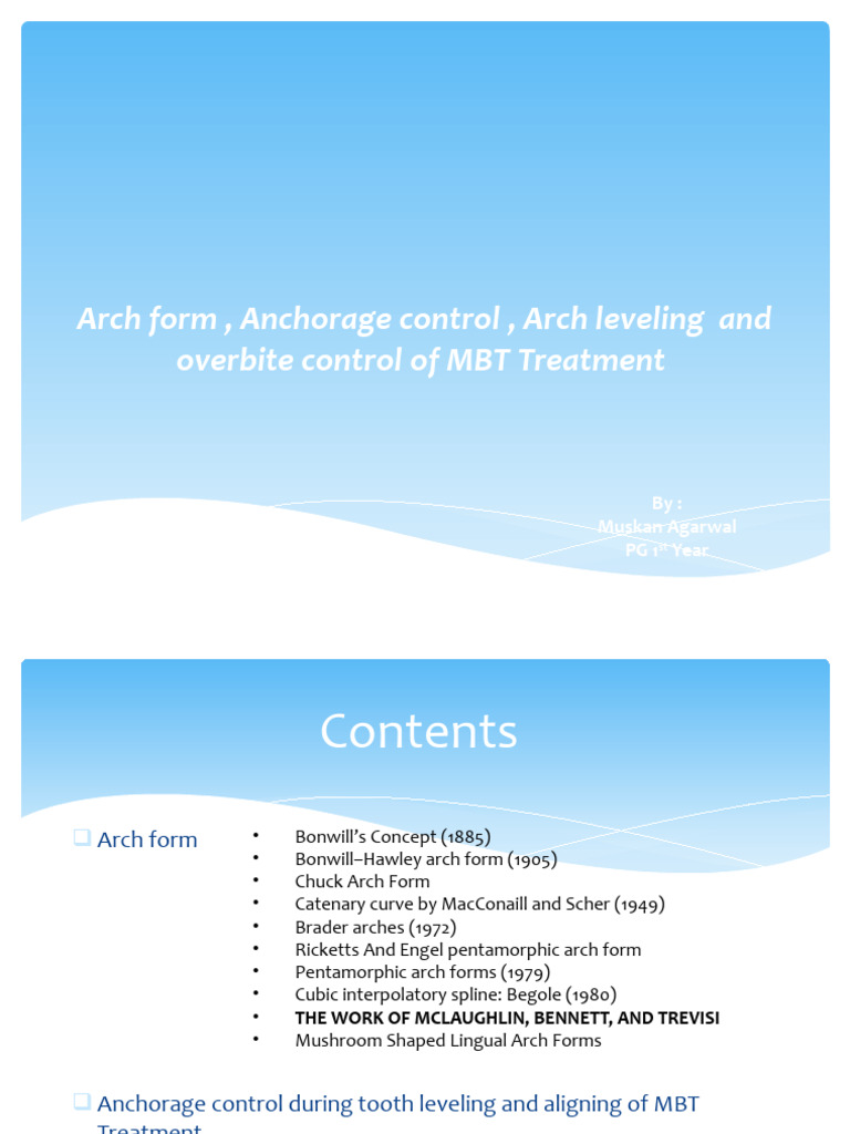 MBT Arch Form | PDF | Orthodontics | Tooth