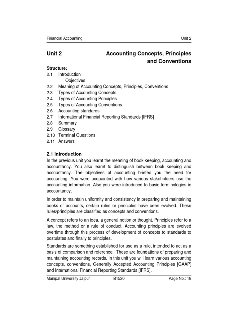 Accounting Concepts and Principles Overview | PDF | Equity (Finance ...