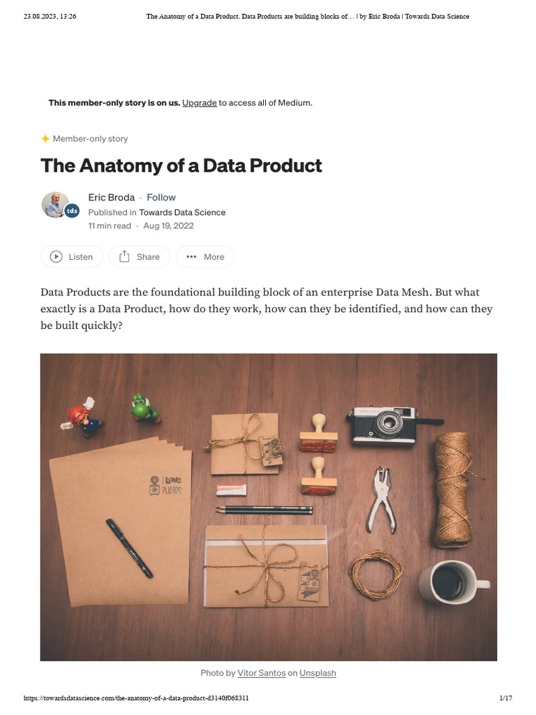 The Anatomy of A Data Product Data Products Are Building Blocks ...
