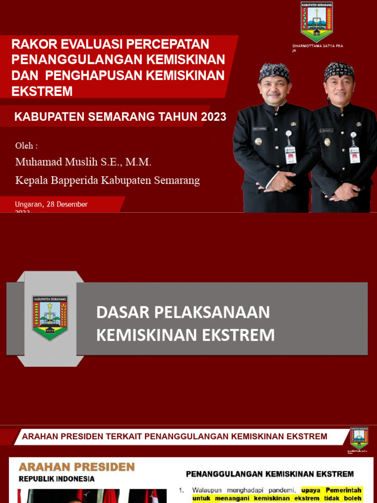 BAPPERIDA - Rakor Evaluasi Percepatan Penanggulangan Kemiskinan Dan Penghapusan Kemiskinan ...