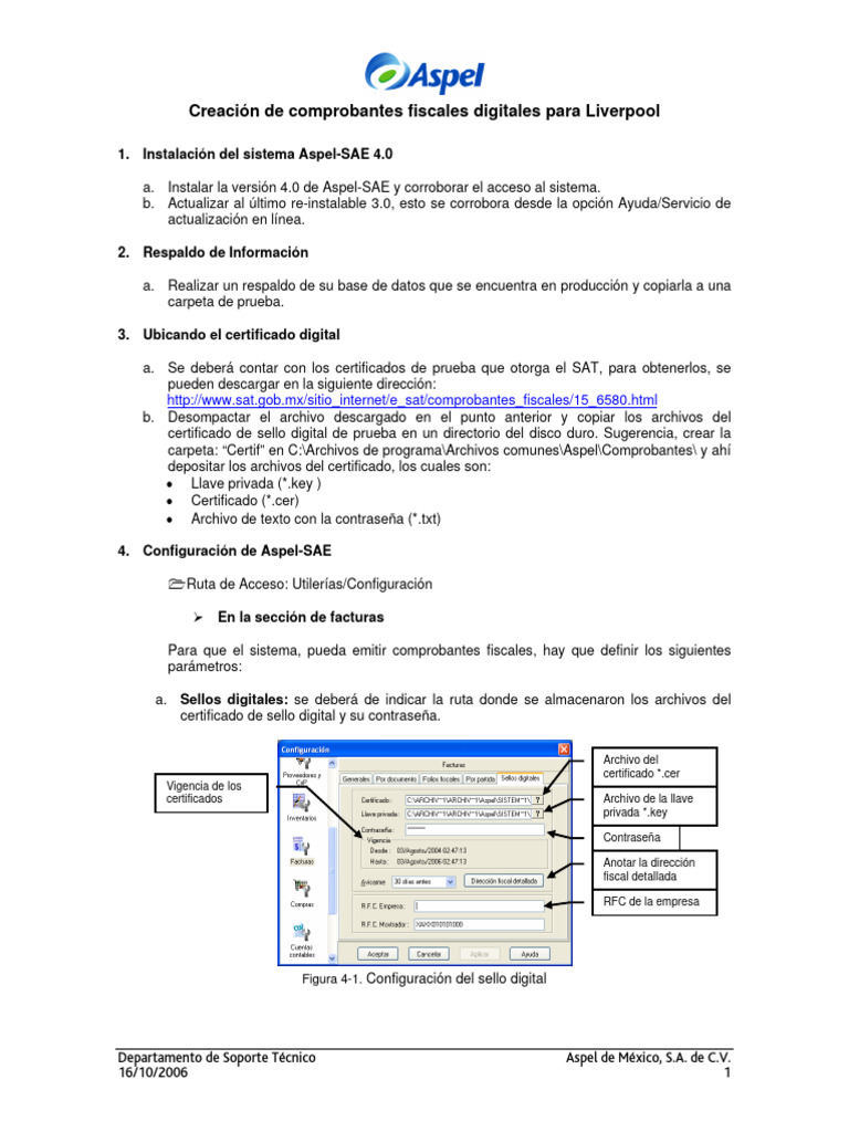 Pasos para La Generación de Facturas Digitales para Liverpool | PDF ...