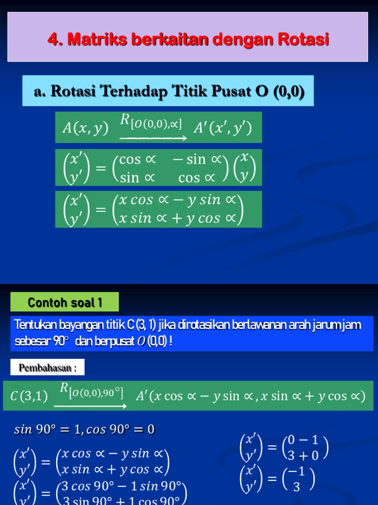 Matriks dan Rotasi Geometri | PDF
