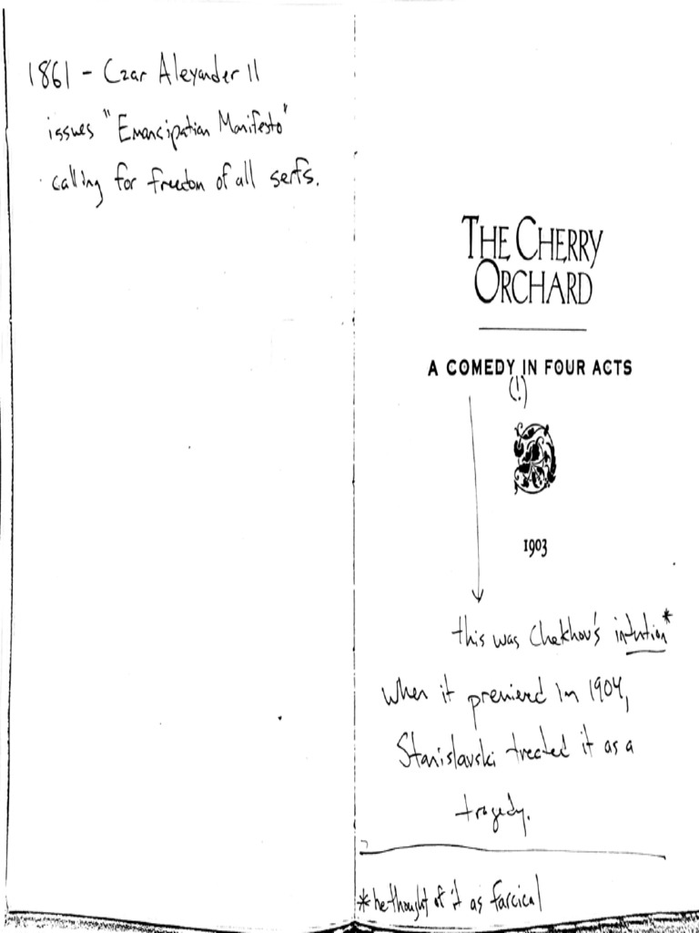 The Cherry Orchard by Anton Chekhov | PDF