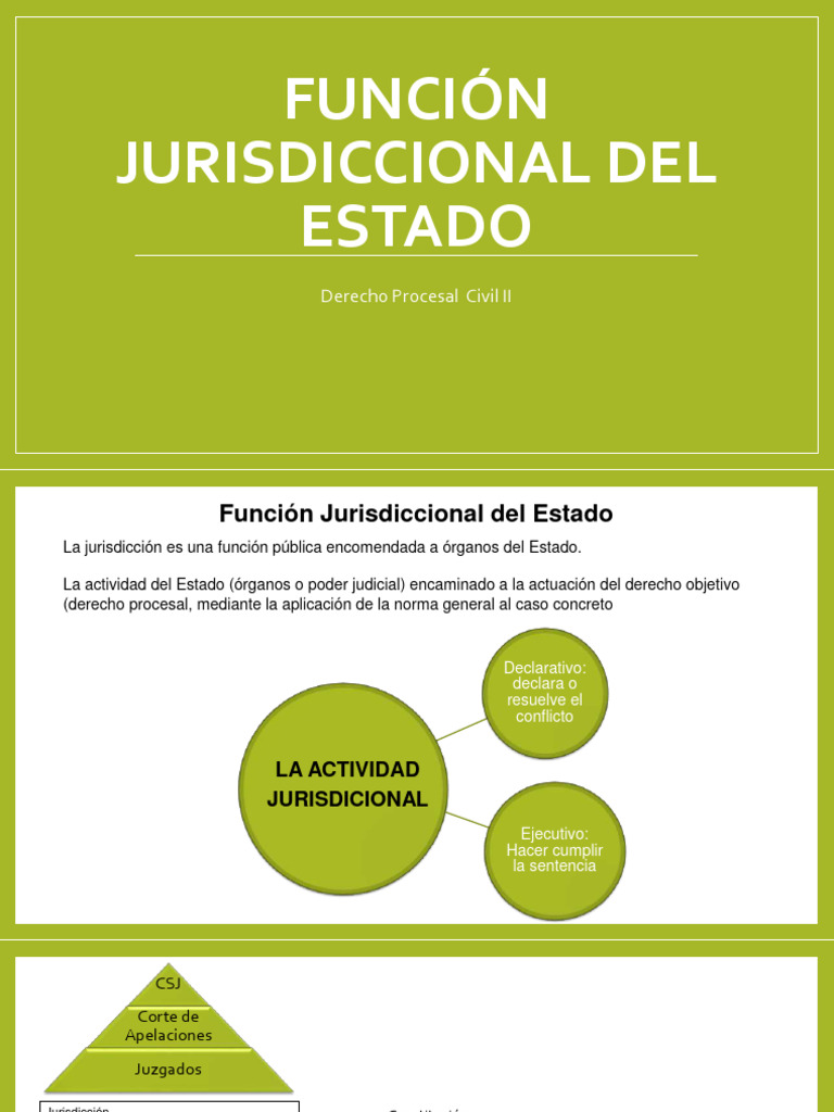La Funcion Jurisdiccional Del Estado | PDF | Jurisdicción | Ley procesal