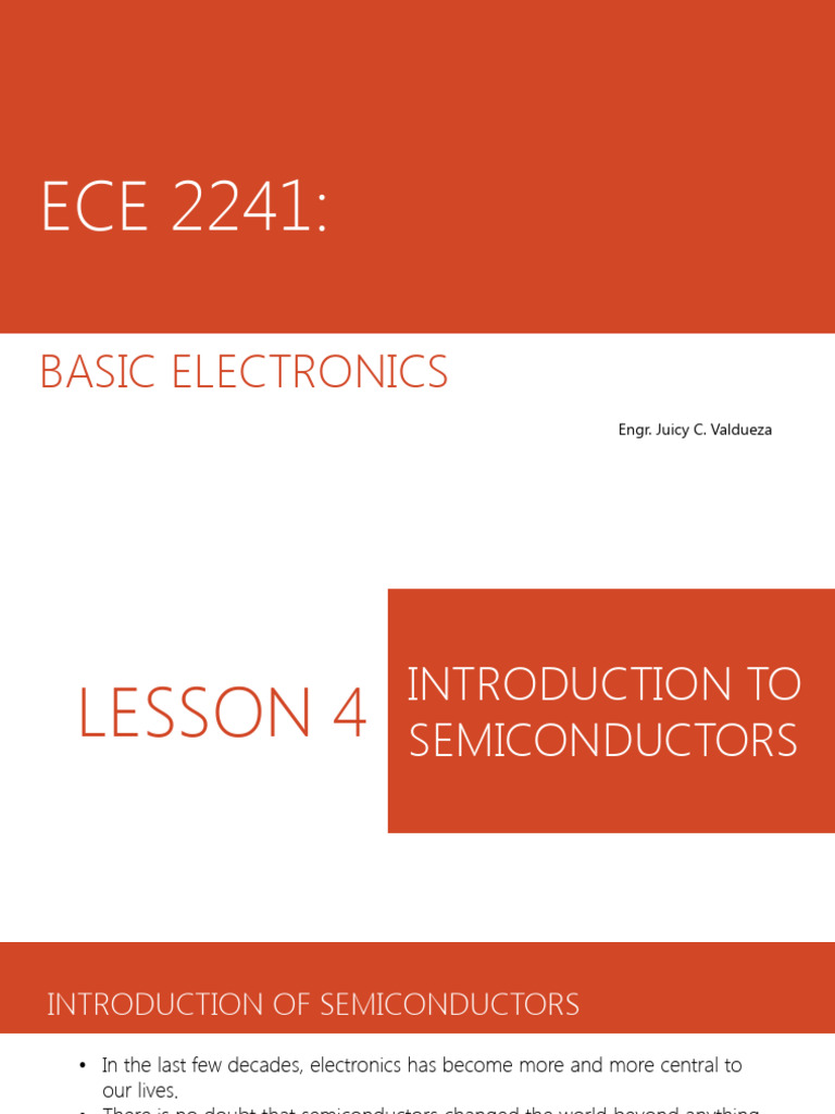 Introduction to Semiconductors Basics | PDF | Semiconductors | Doping (Semiconductor)