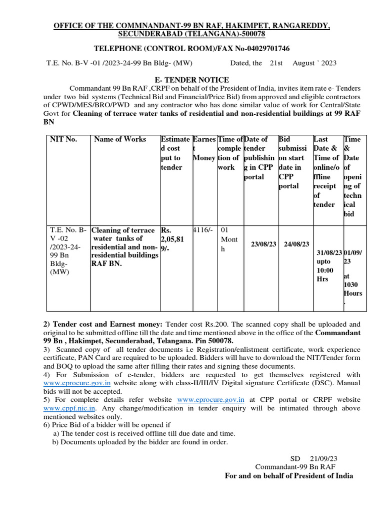 WWW - Eprocure.gov - in WWW - Eprocure.gov - in WWW - Cppf.nic - in ...