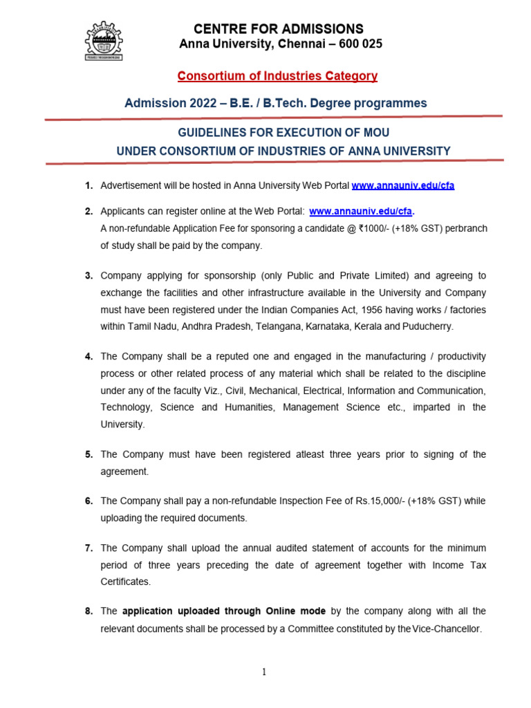 Consortium Ug Instructions 2022 | PDF | Technology & Engineering