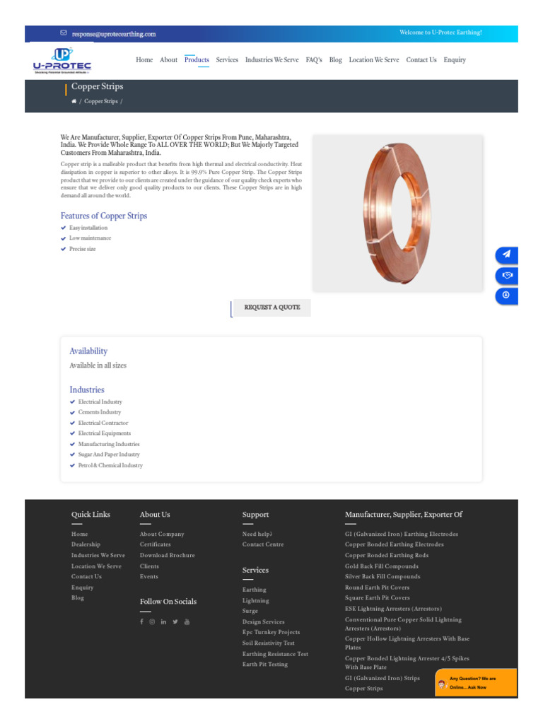 Copper Strips Manufacturer Overview | PDF | Copper | Electricity