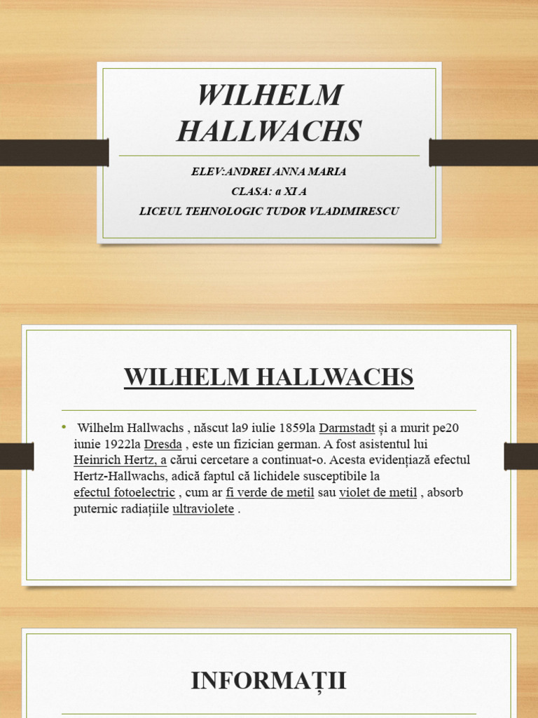 Wilhelm Hallwachs | PDF