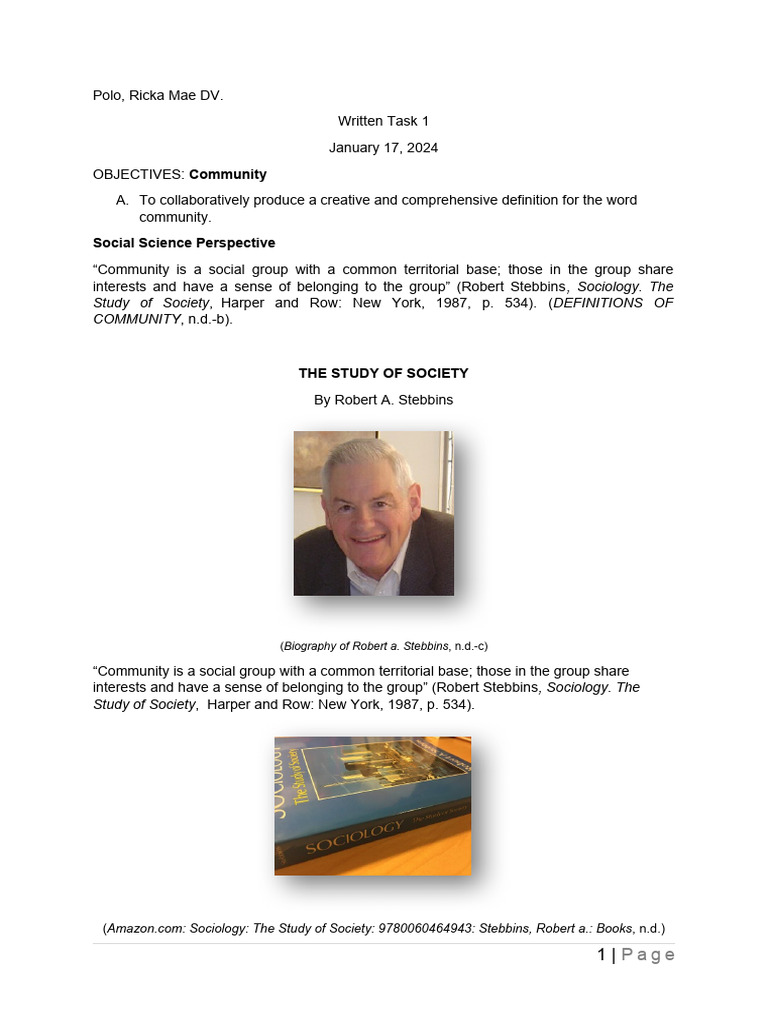 Defining Community in Social Science | PDF | Community | Sociology
