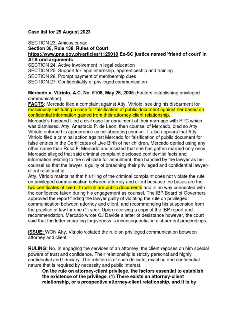 Blje New Cases Included | PDF | Attorney–Client Privilege | Defamation