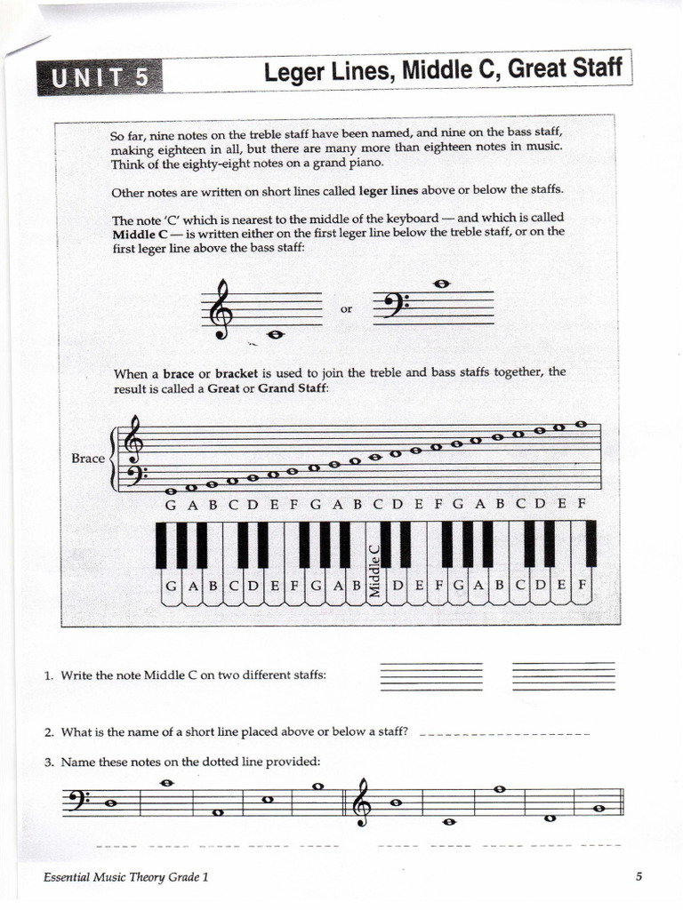 Theory Grade 1 Units 5-6 | PDF