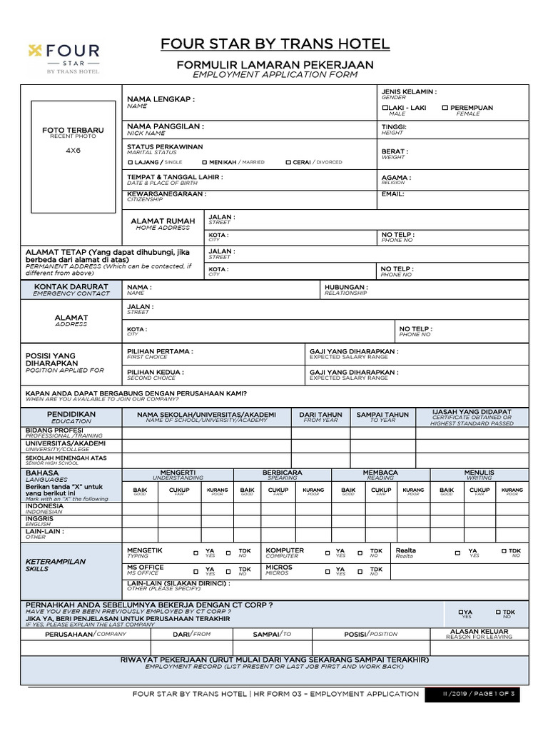 HR 03 - Application Form V3 | PDF