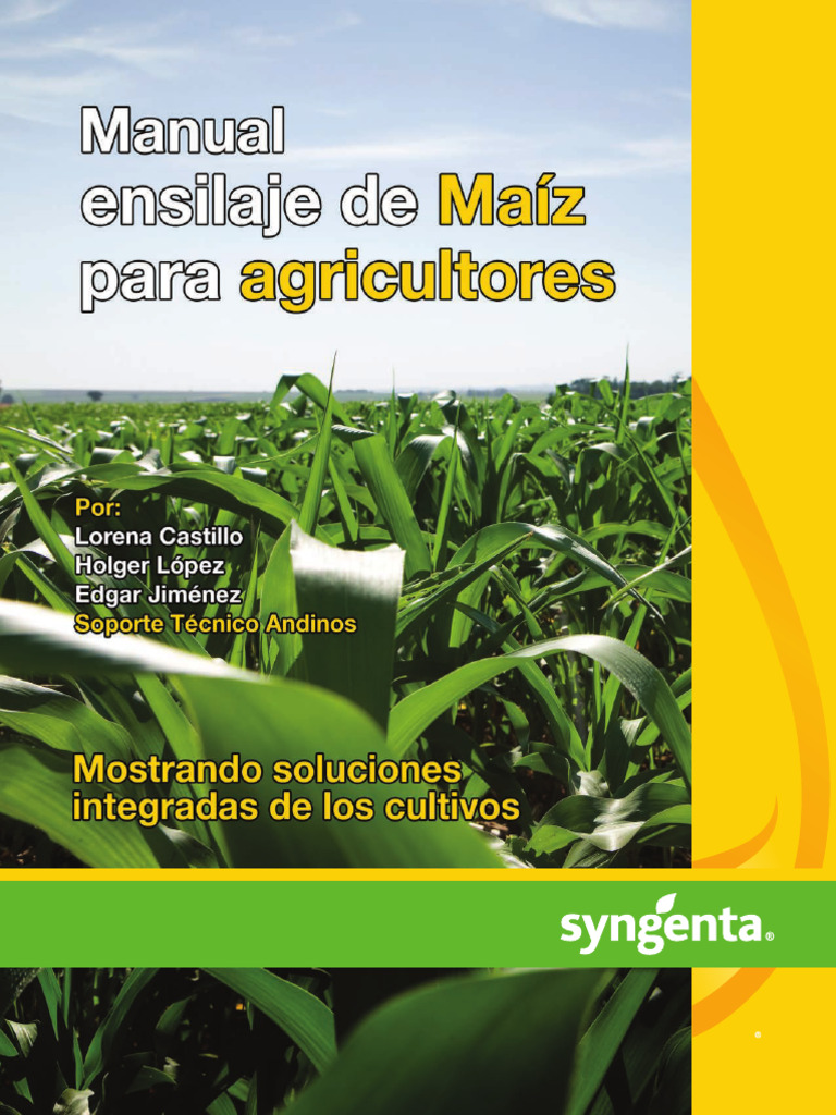 Manual en Ensilaje de Maíz | PDF | Fertilizante | Cosecha
