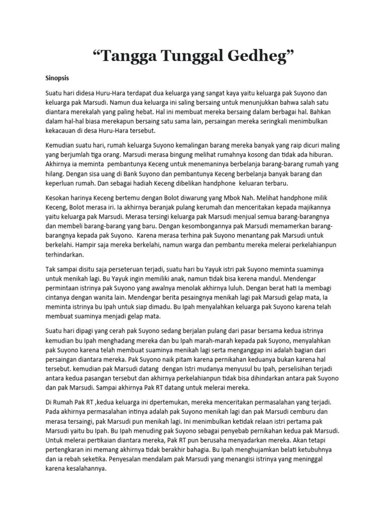 Tangga Tunggal Gedheg | PDF | Fiksi Misteri, Thriller, & Kejahatan