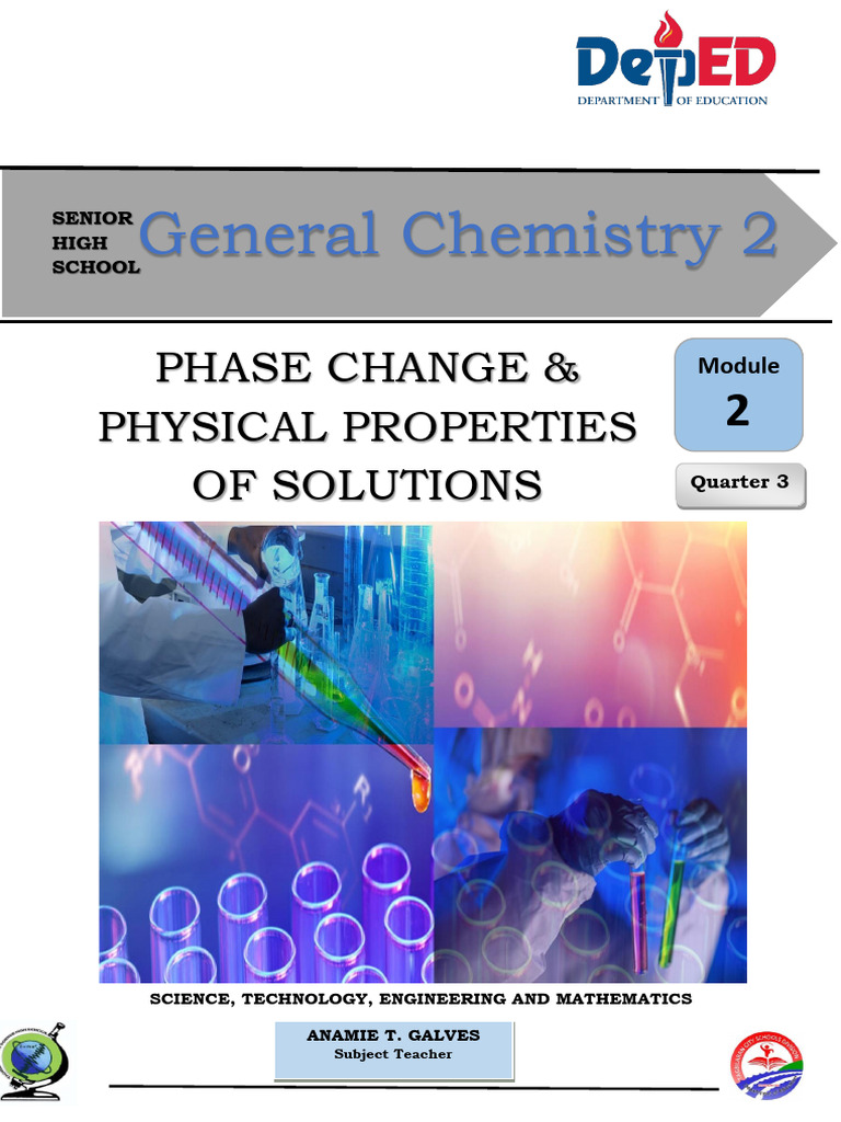 Chem Module: Phase Change & Solutions | PDF | Mole (Unit) | Solubility