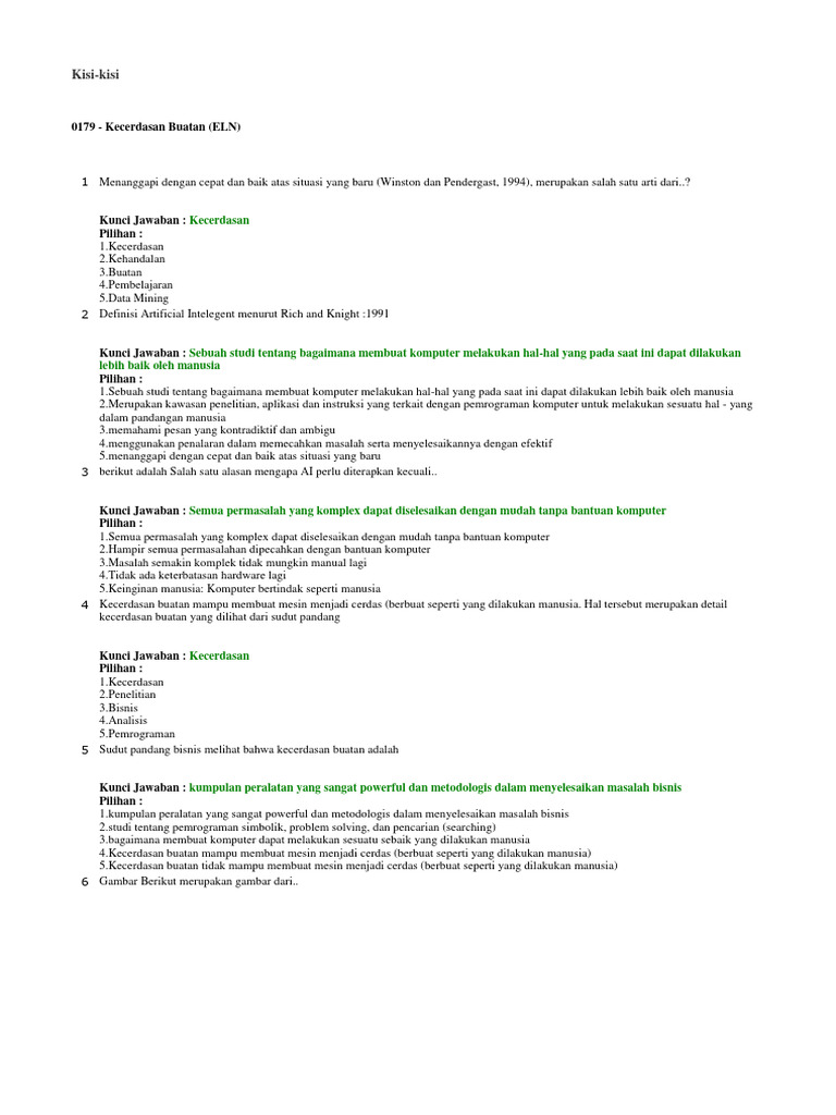 0179 Kecerdasan Buatan (ELN) - 2023 | PDF