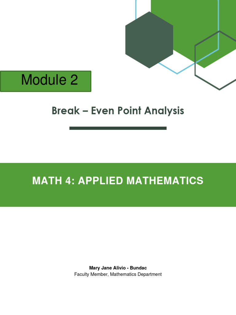 Module 2 Lesson 22 Applied Mathematics Pdf Derivative Profit Economics 