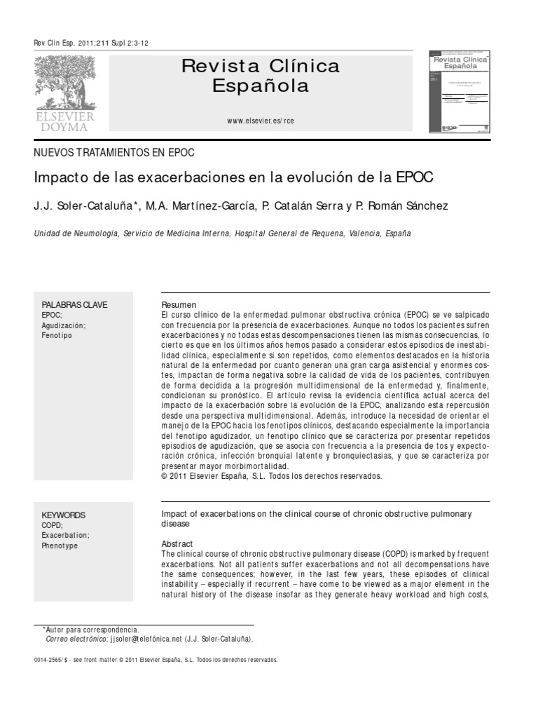Exacerbación en EPOC | PDF | Enfermedad pulmonar obstructiva crónica ...