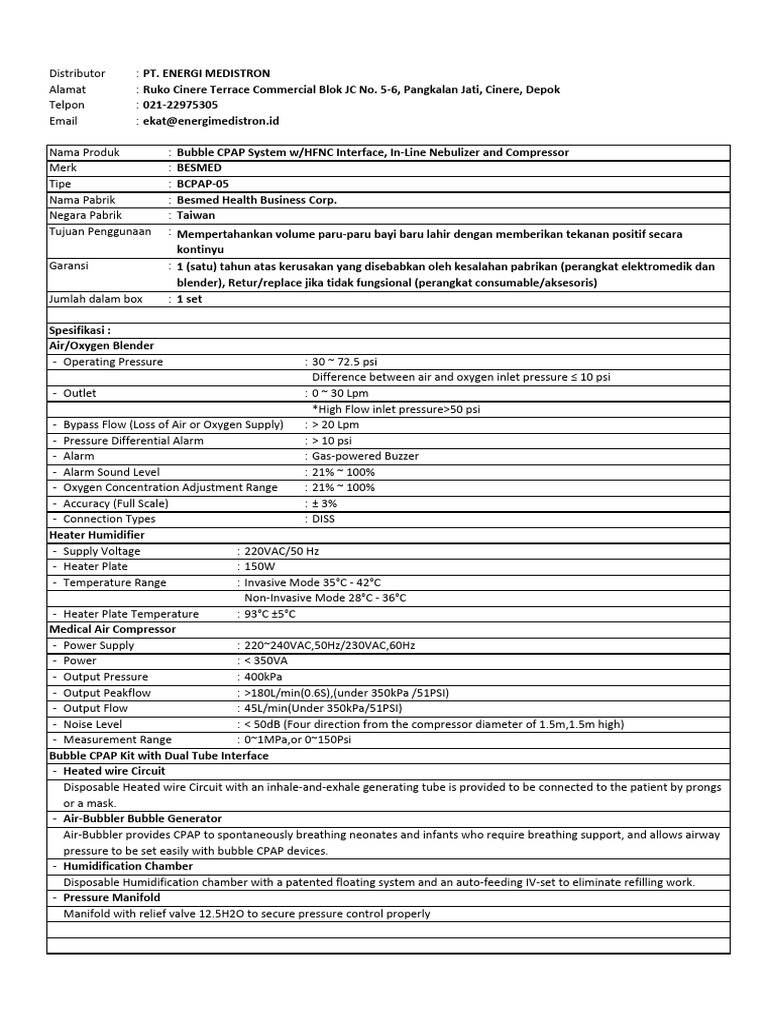 Spesifikasi BCPAP-05 | PDF | Manufactured Goods | Electrical Engineering