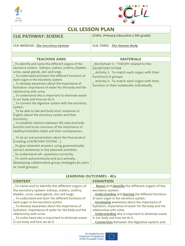 CBL Lesson Plan | PDF | Urine | Anatomy