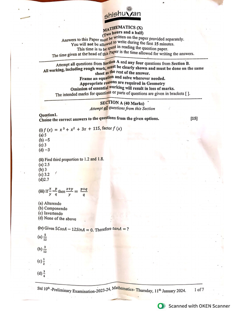 2024 Shishuvan Prelim | PDF