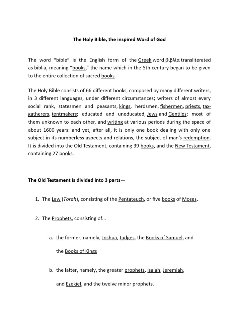 The Holy Bible | PDF | Chapters And Verses Of The Bible | Bible