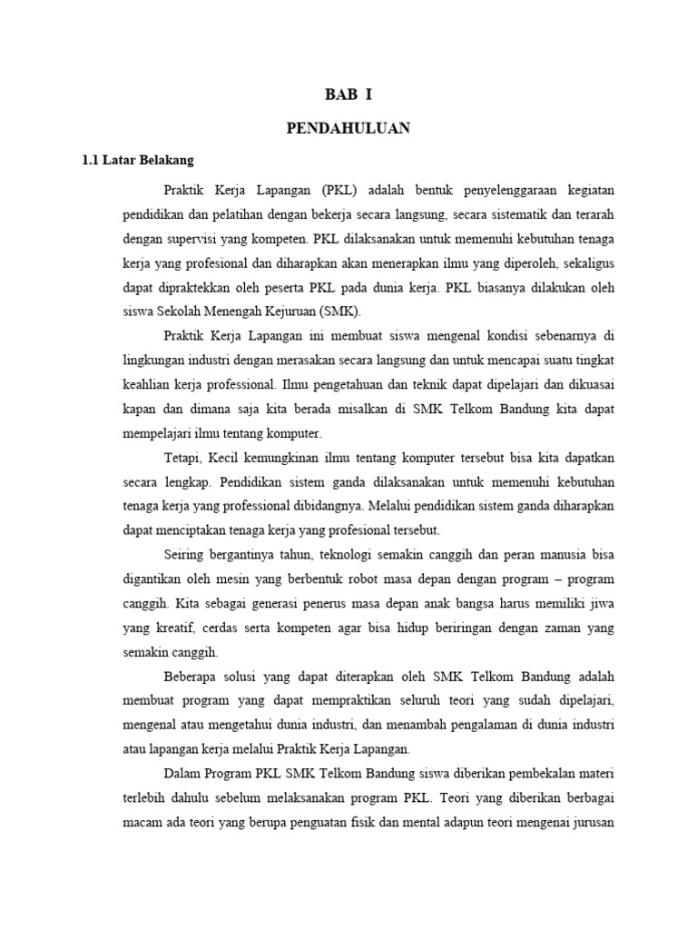 Laporan PKL BAB 1 (Firman) | PDF | Seni | Komputer