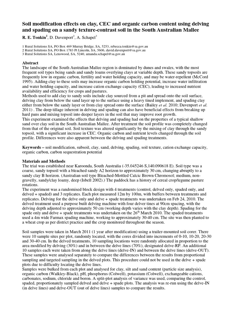 RTonkin_soil_mod_final | PDF | Soil | Clay