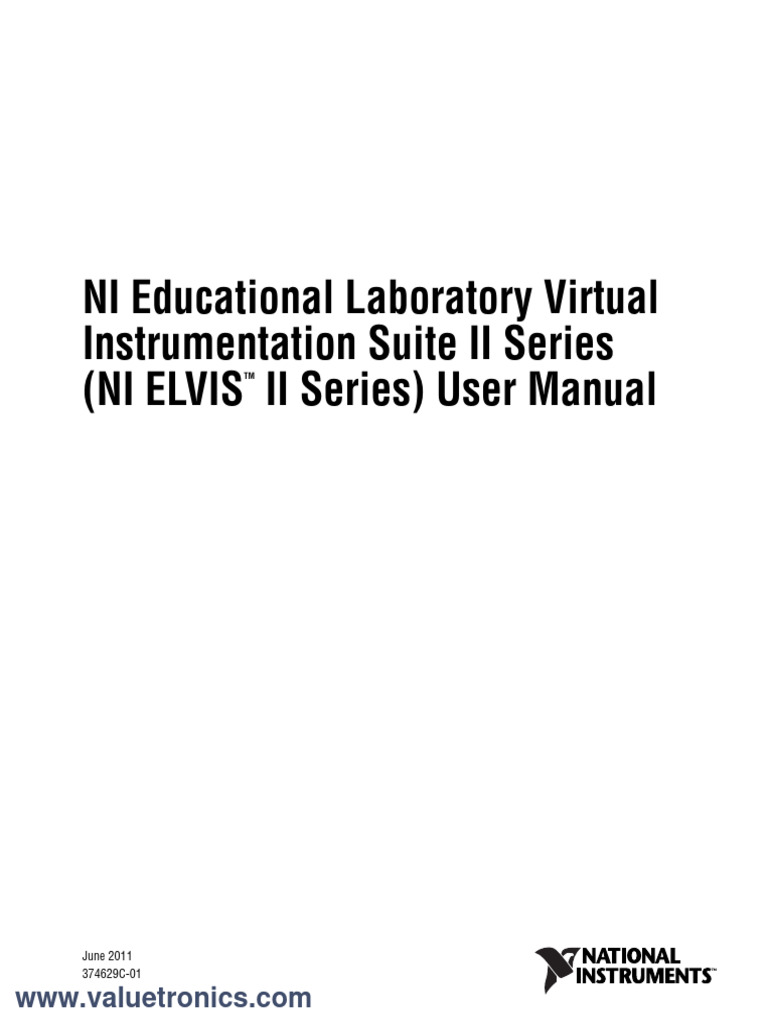 National Instruments ELVIS II Series User Manual | PDF | Legal Liability | Power Supply