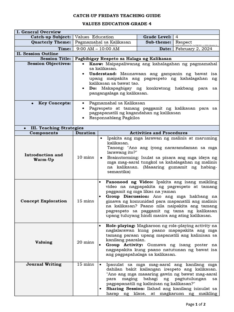 Values Educ 4 Feb 2 | PDF
