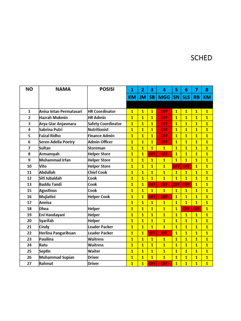 Schedule 2024 | PDF