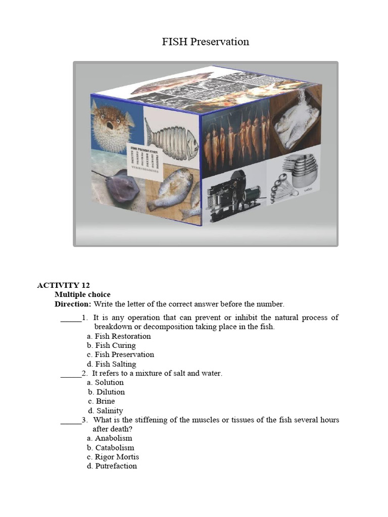 Module Fish Preservation | PDF | Smoking (Cooking) | Food Preservation