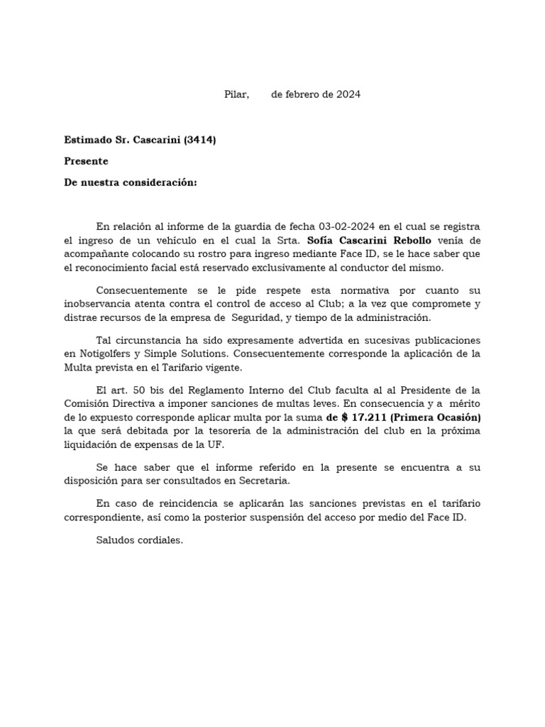 Multa Cascarini 3414 | PDF
