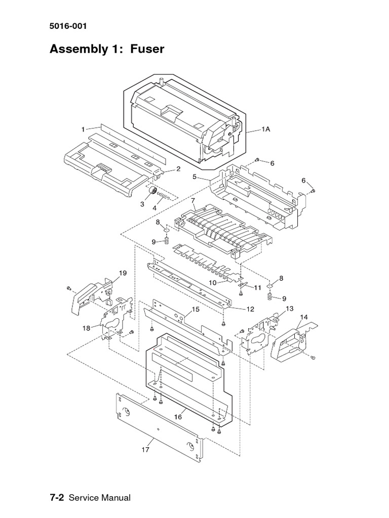 Assembly 1: Fuser: Service Manual | PDF | Manual Transmission | Belt (Mechanical)