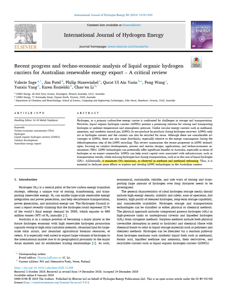 Tea Lohc | PDF | Catalysis | Hydrogen