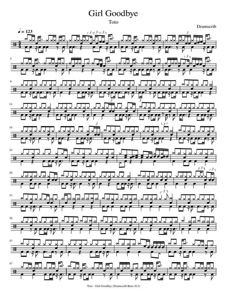 Toto - Girl Goodbye Lyrics | PDF