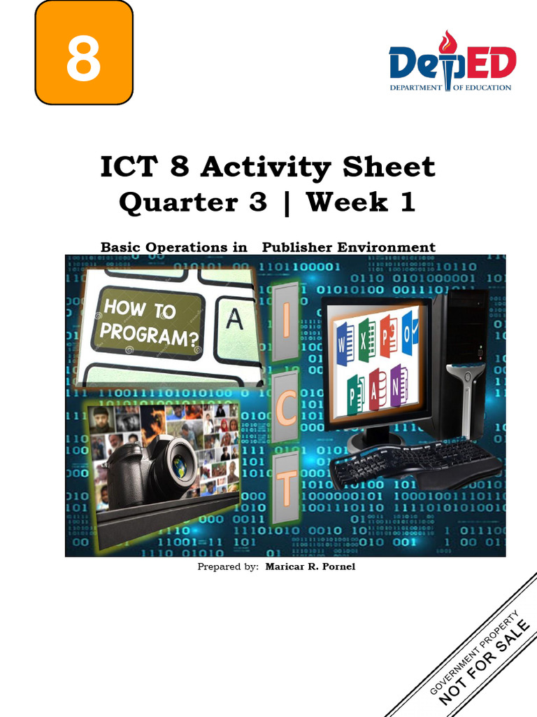ICT 8 Activity Sheet: Quarter 3 - Week 1 | PDF | Educational Technology | Learning