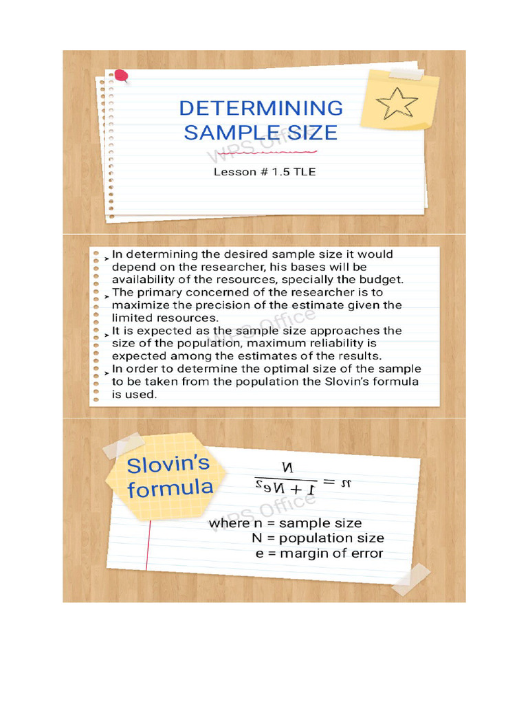 Determining Sample Size | PDF