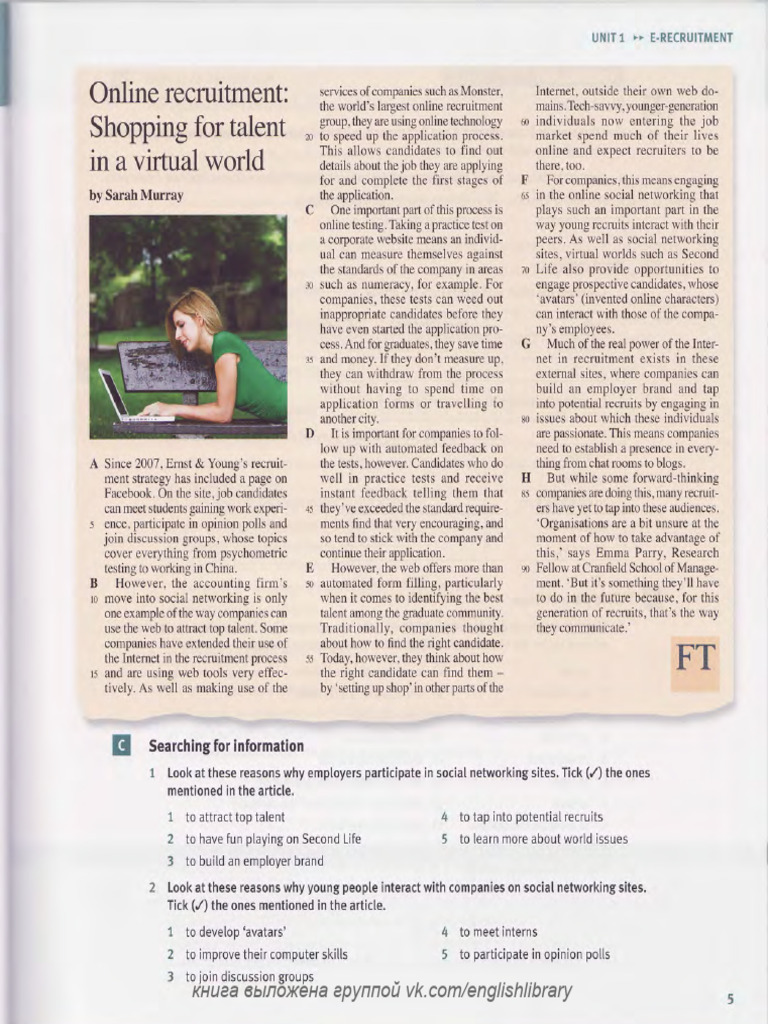 1 Market Leader Business English Human Resources PDF | PDF | Recruitment | Employment